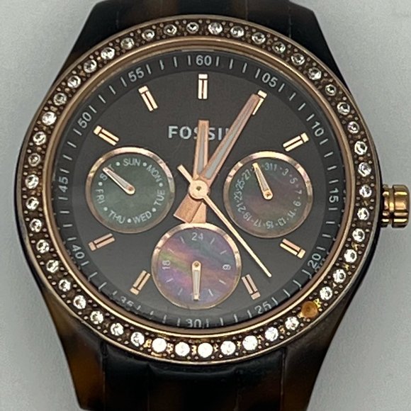 Accessories | Fossil Ladies Stella Chronograph Tortoise Shell Working ...
